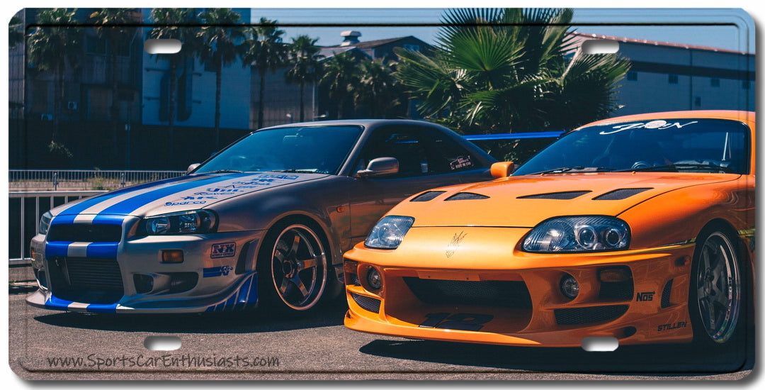 Fast & Furious GT-R R34 & Supra Decorative License Plate FREE Shipping ...