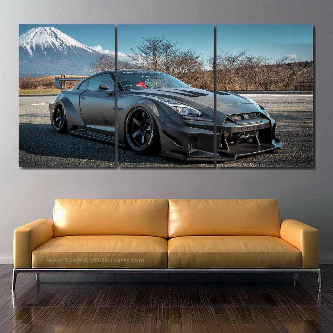 Nissan GT-R R35 Liberty Walk 3pcs Canvas FREE Shipping Worldwide ...